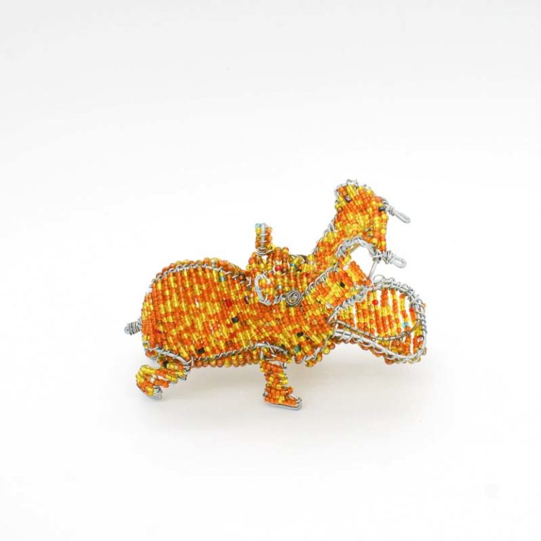 Animals Wild: Beaded Wirework Hippo - Woza Moya