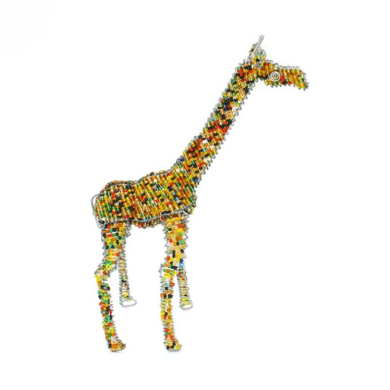 Animals Wild: Beaded Wirework Giraffe - Woza Moya