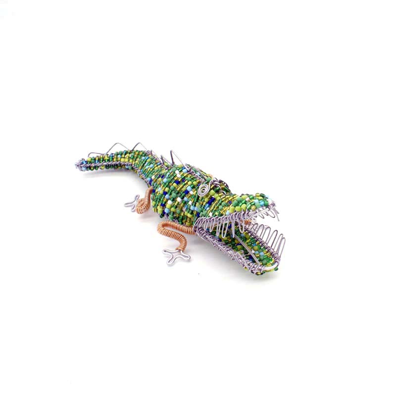 Animals Wild: Beaded Wirework Crocodile - Woza Moya