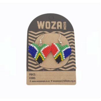 Beaded South African Flag earrings - Woza Moya