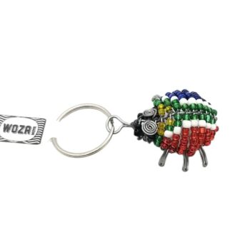 South African Flag Ladybug Beaded Wirework Key Ring - Woza Moya
