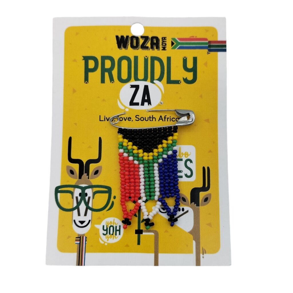 South African Flag Pin on Card - Medium - Woza Moya