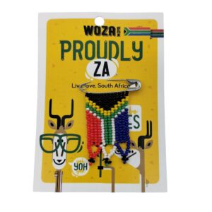 South African Flag Pin on Card - Medium - Woza Moya