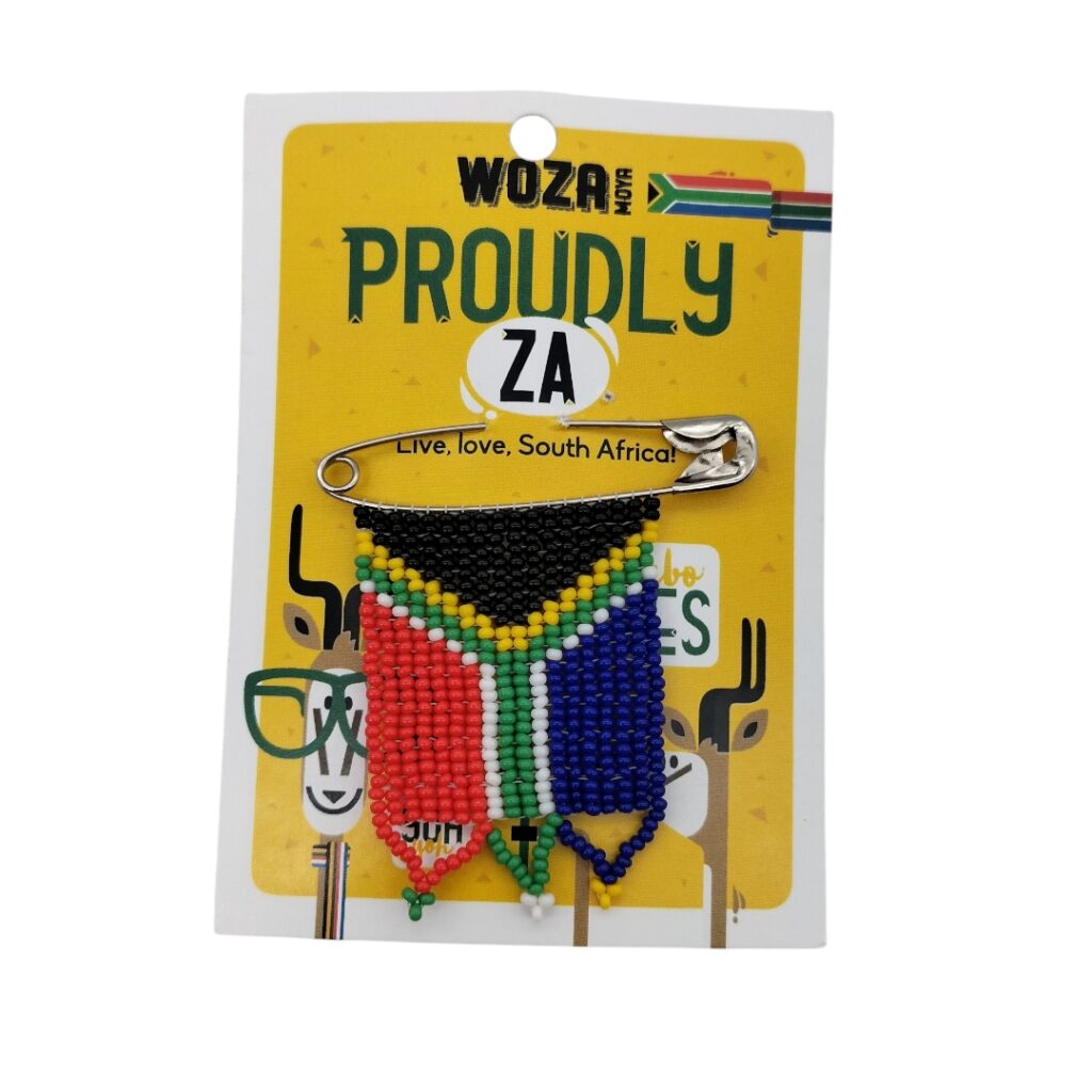 South African Flag Pin on Card - Large - Woza Moya