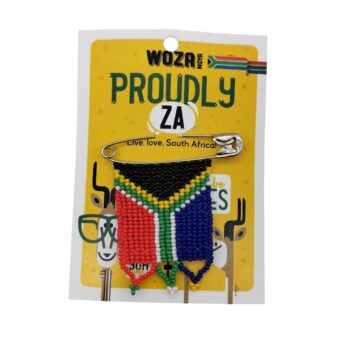 South African Flag Pin on Card - Large - Woza Moya