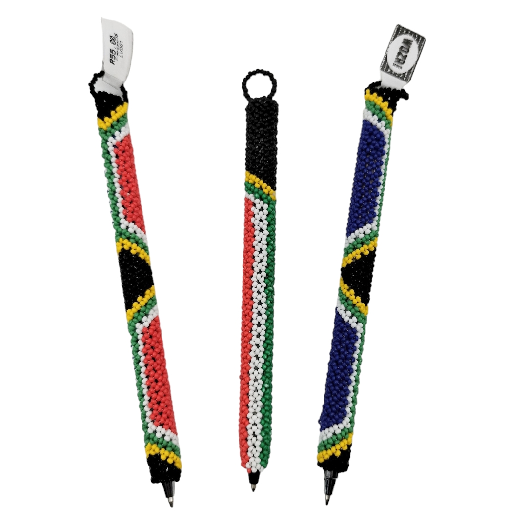 South African Flag Beaded Pen - Woza Moya