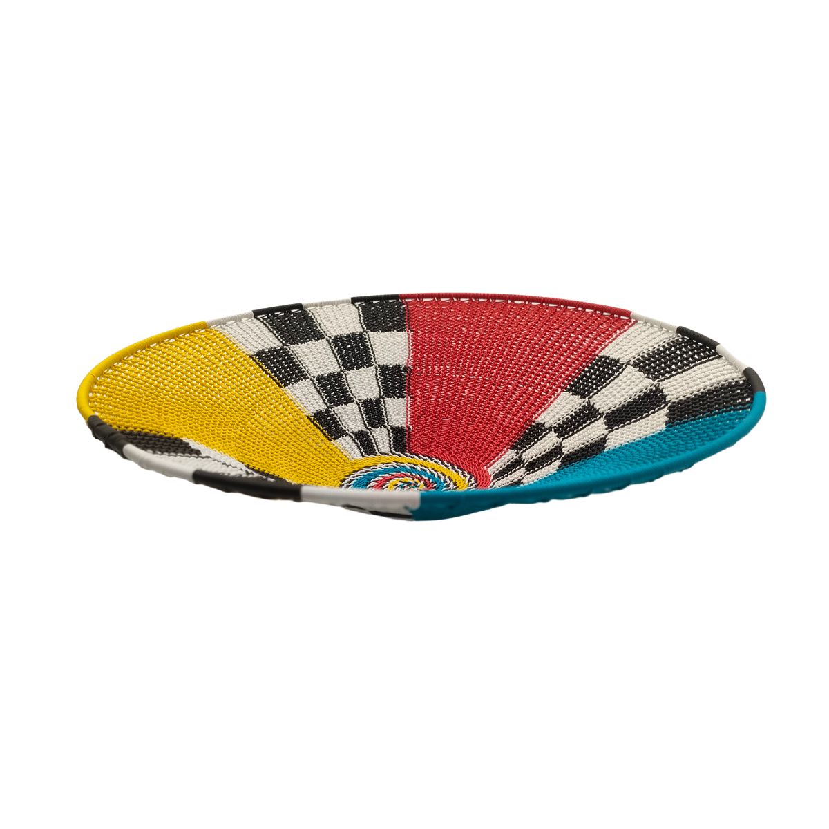 Shallow 29cm Telephone Wire Bowl Checkered Pattern With Striking ...